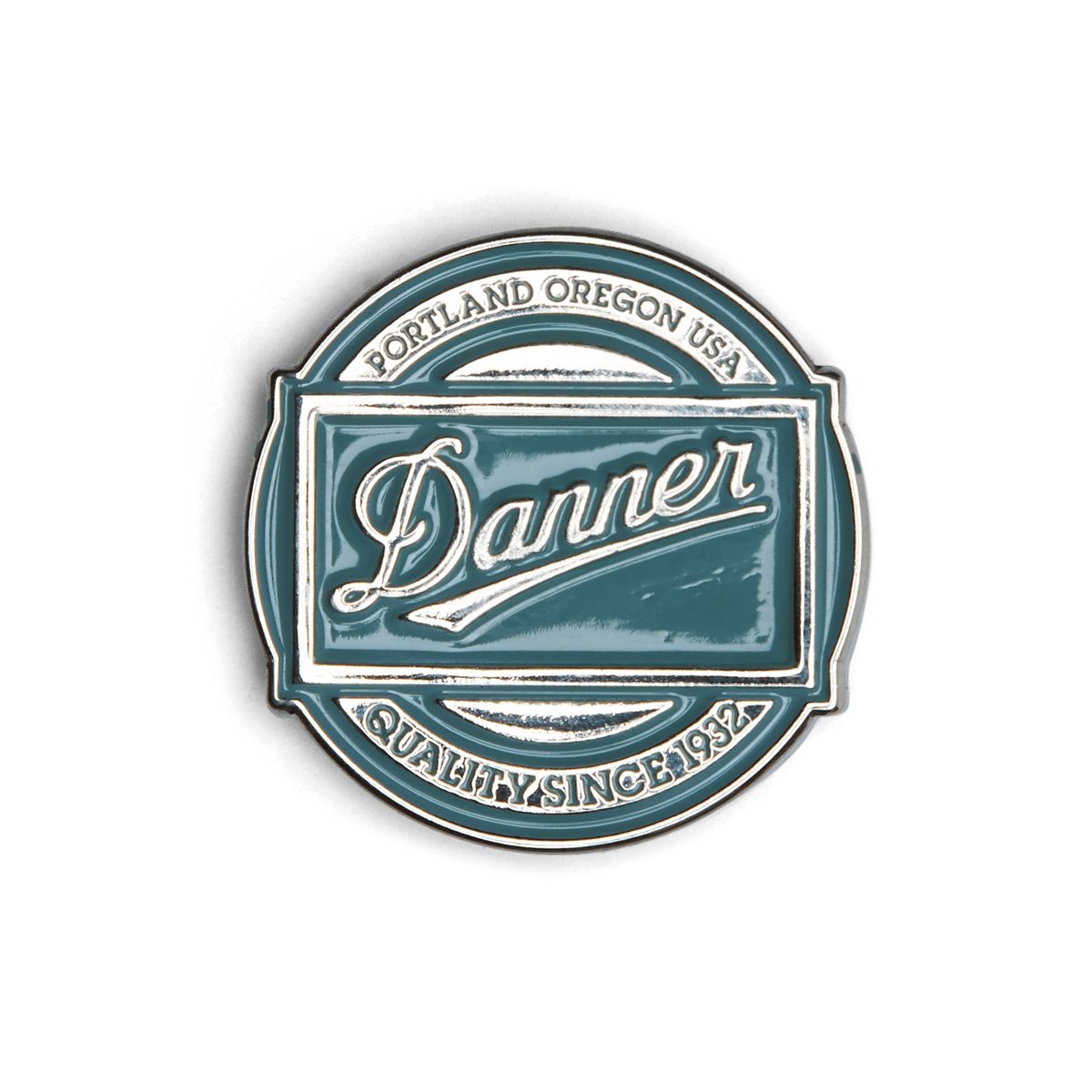 Danner - 1970's Logo Pin 1" Green/Silver