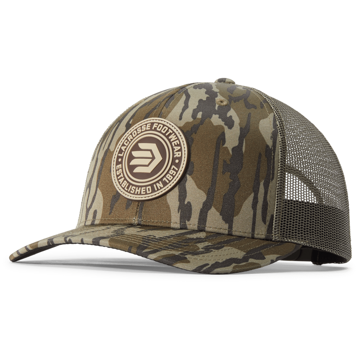 LaCrosse Footwear - Rubber Patch Trucker Hat Mossy Oak Bottomland